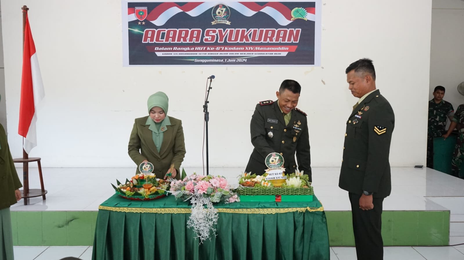 Kodim 1409 Gowa Gelar Acara Syukuran HUT Kodam XIV Hasanuddin ke– 67 Tahun 2024 – Cyber News